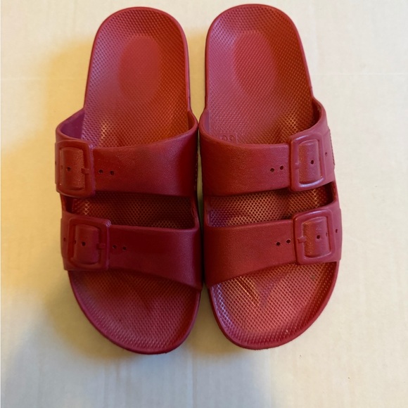 Freedom Moses | Shoes | Freedom Moses Slides Dark Red | Poshmark